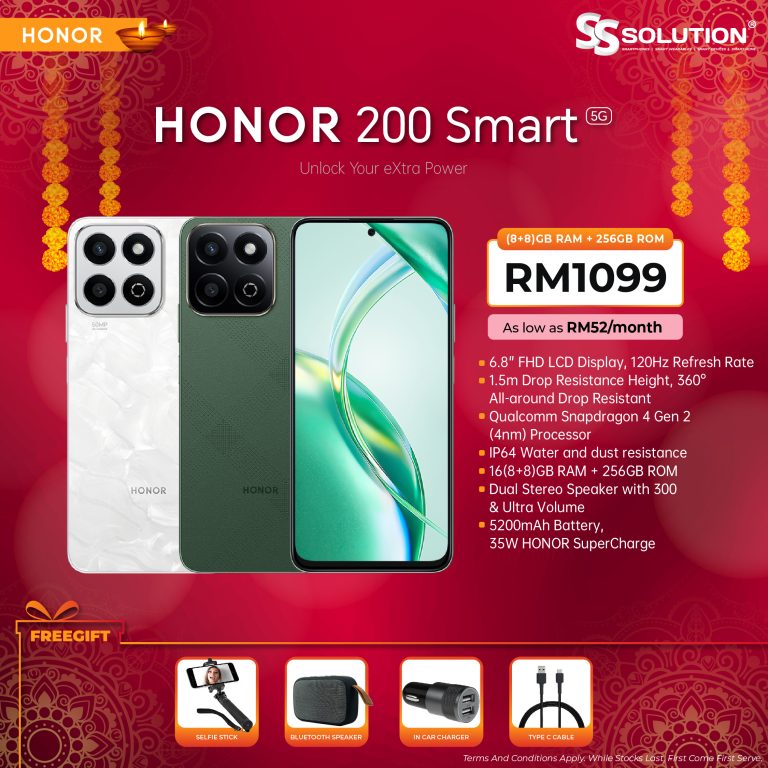 HONOR 200 Smart (8GB RAM + 256GB ROM) | 6.8″ FHD LCD Display | Qualcomm ...