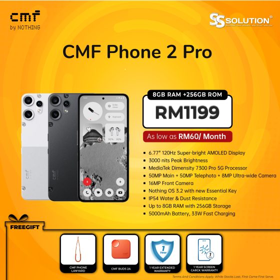 CMF Phone 2 Pro (8GB RAM + 256GB ROM) | 6.77″ 120Hz Super-bright AMOLED ...